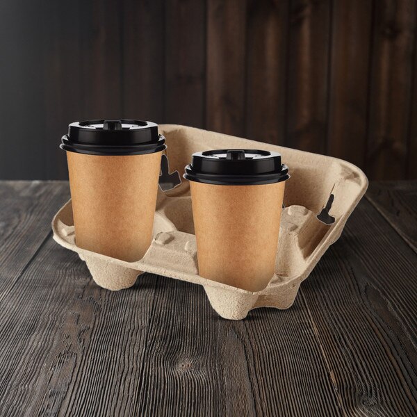 Pulp Fiber Cup Carrier - 300/Case | Nantuk