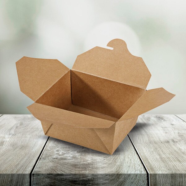 Kraft Folded Takeout Box | Nantuk