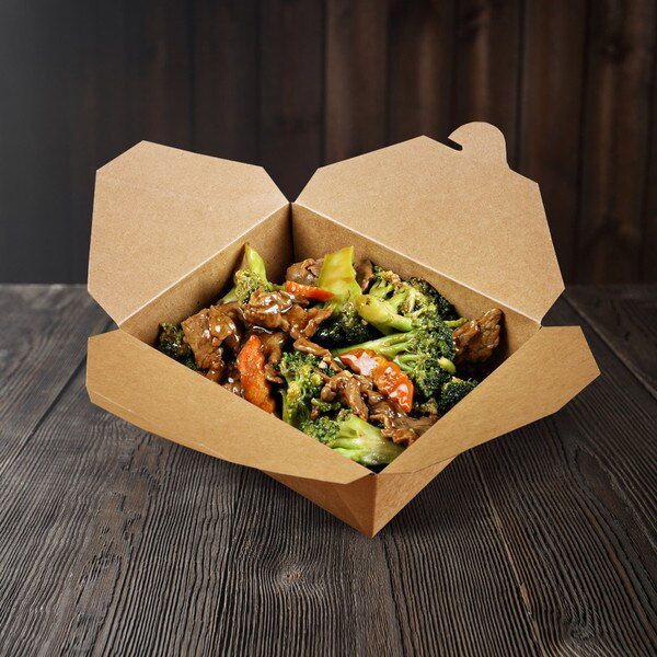 Kraft Folded Takeout Box | Nantuk