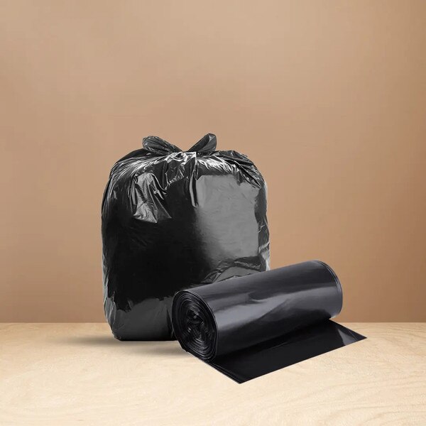 1.5 Mil 38" x 58" Low-Density Medium-Duty Black Trash Bag 60 Gallon ...