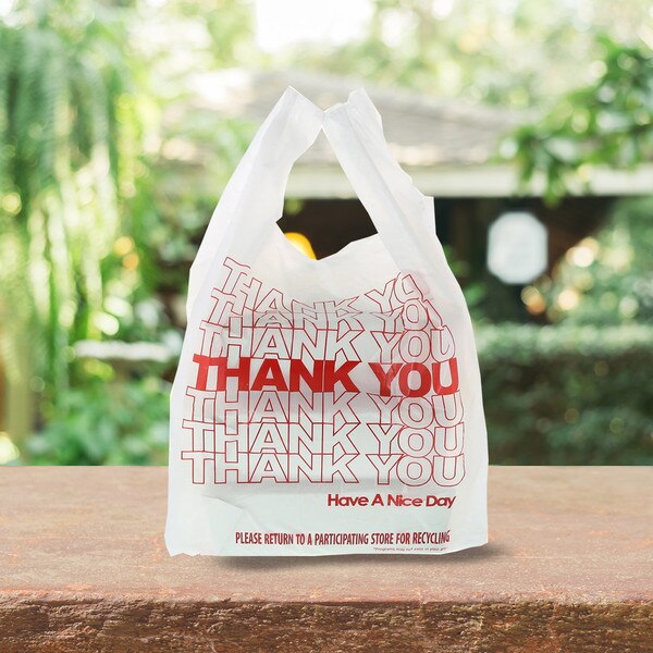 T-Sack White Thank You Print Bag - 1000/Case | Nantuk