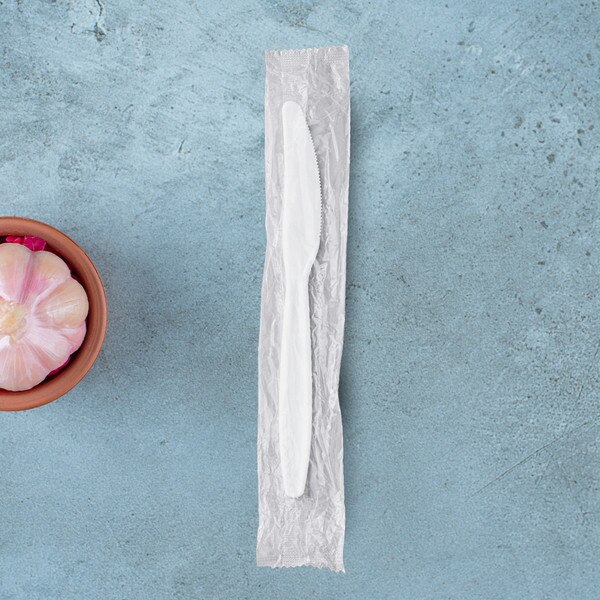 Individually Wrapped Medium Weight White Polypropylene Plastic Cutlery ...