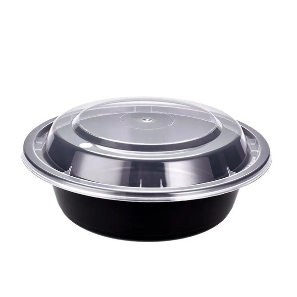 Microwaveable Round Plastic container with Lid combo - 150/case | Nantuk