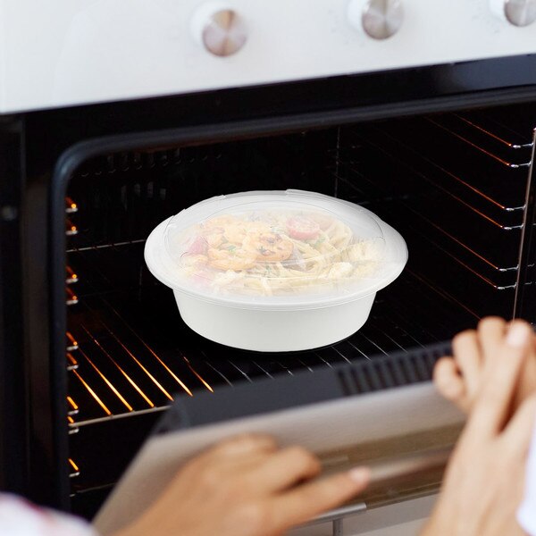 Microwaveable Round Plastic container with Lid combo - 150/case | Nantuk